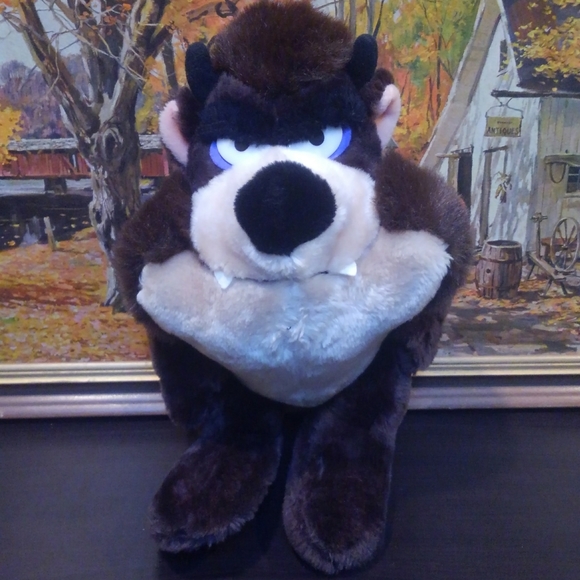 Warner Bros. | Toys | Taz 989 8s Vintage Plush Stuffed Animal Toy 12 Tasmanian Devil | Poshmark